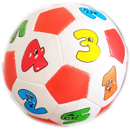 Bola Espuma Futebol Colorida E Macia Infantil Bebê Bolinha Numérica ...