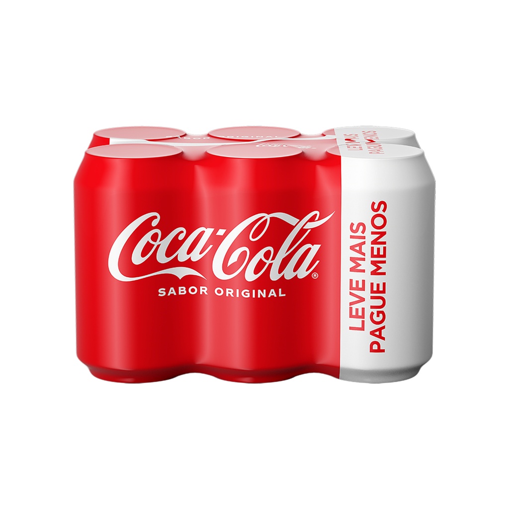 Pack Refrigerante Coca-Cola Original Lata 6 Unidades 350ml Cada Leve ...