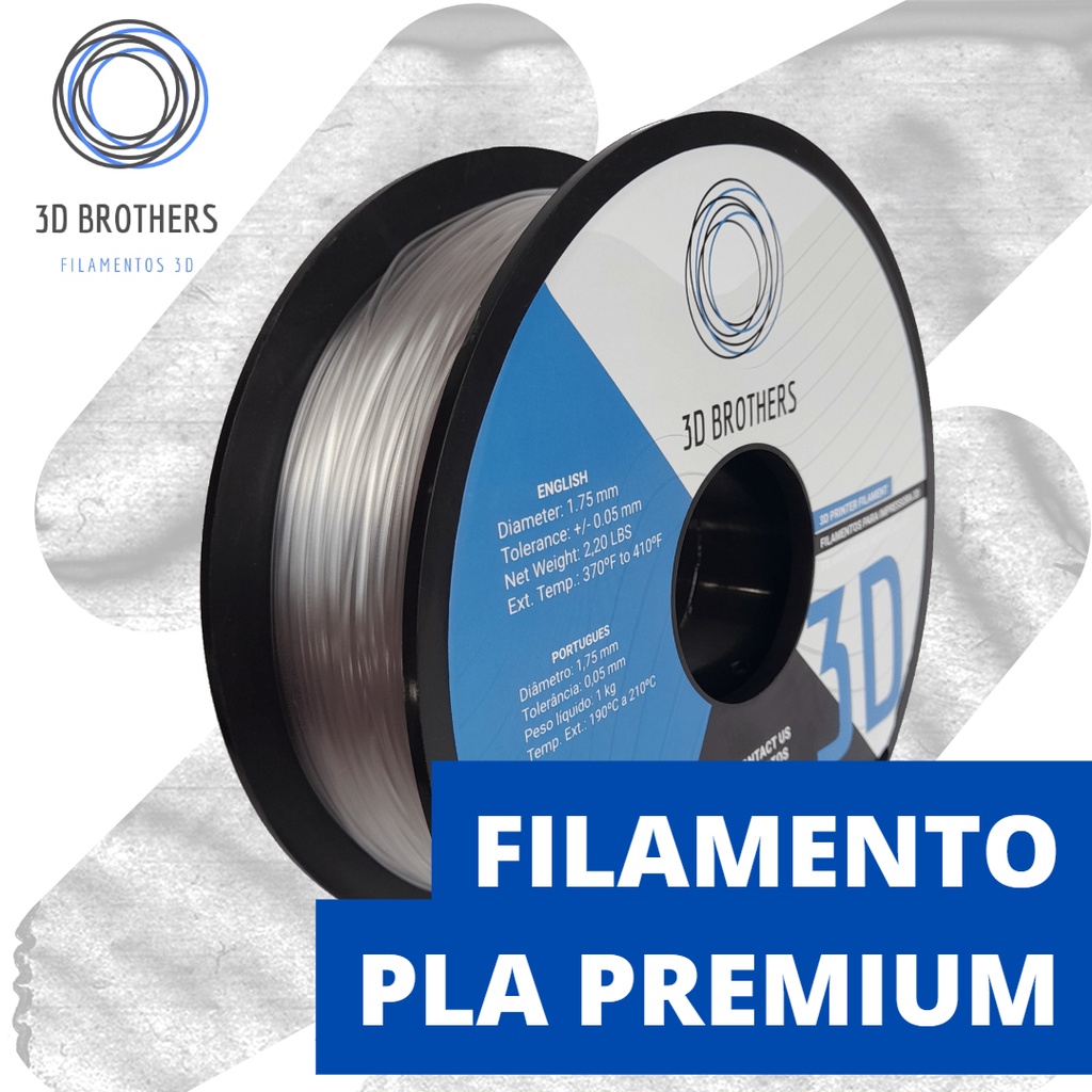 Filamento PLA para impressão 3D - 1kg 1.75mm - INCOLOR - Faz a Boa!