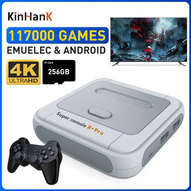 Caixa De Jogo 4k retro super x pro console Com 110000 Jogos Para arade ...