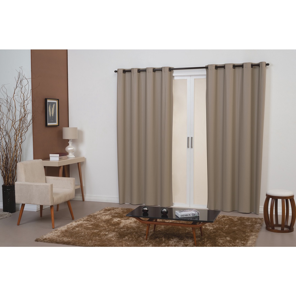 Cortina Blackout PVC Corta 100 A Luz 2 80 M X 2 30 M Para Sala