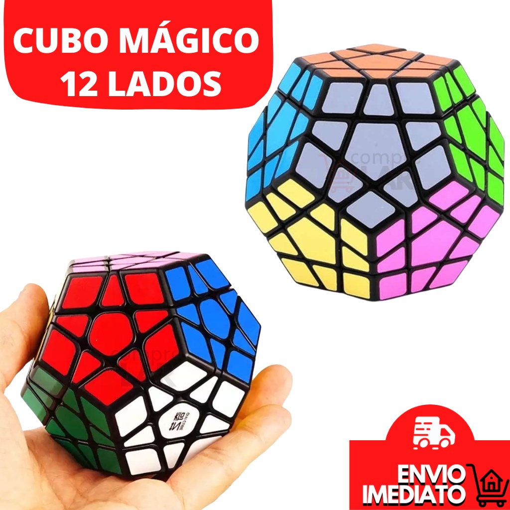 Brinquedo Cubo De Velocidade Profissional Megaminx Stickerless Com 3x3 ...