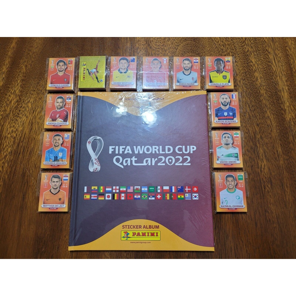 Album Copa do Mundo 2022 Capa Dura Laranja Completo para Colar Versão ...