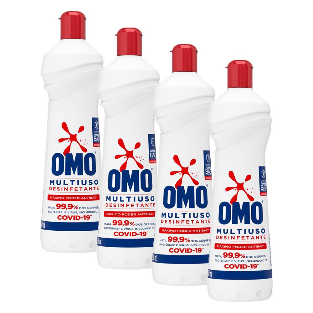 Kit 4 Desinfetantes Omo Multiuso Original Squeeze 500ml cada | Shopee ...