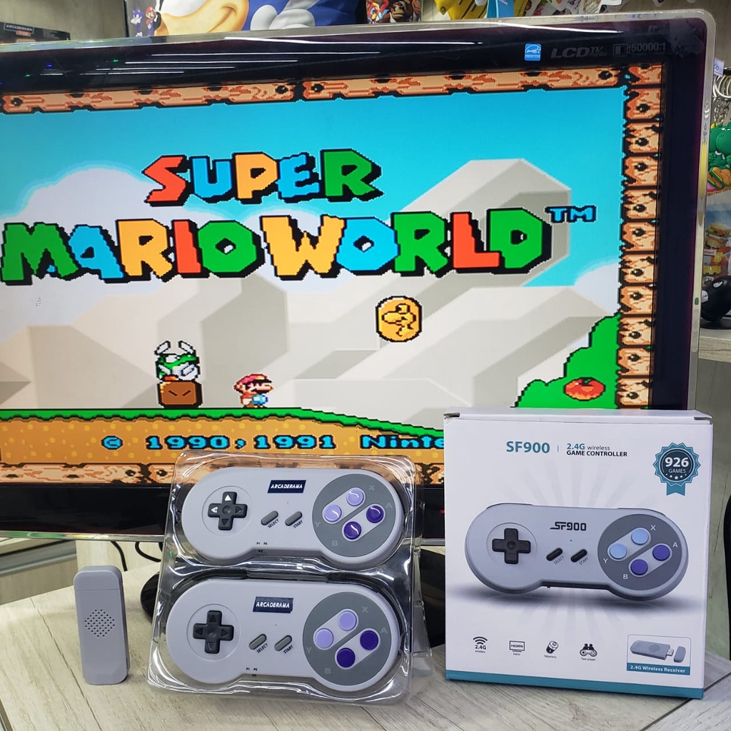 Videogame retrô SF900 Super Nintendo Console HDMI16 Bits Para SNES NES De Jogo Super Mario-SUP ...