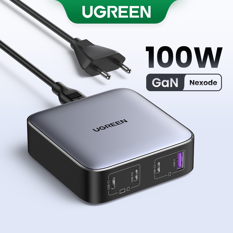 UGREEN GaN 100W USB C PD Carregador Rápido Para Macbook 4 Portas Tipo iPhone Samsung - Desconto ...