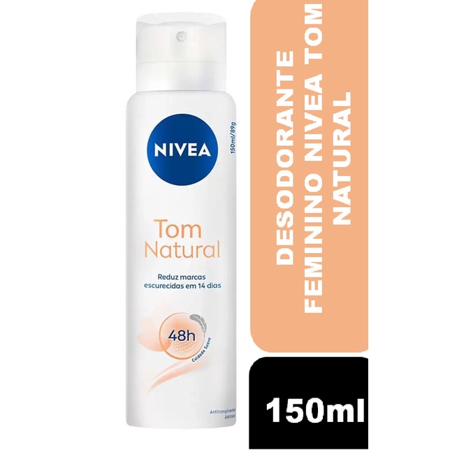 Desodorante Antitranspirante Aerosol Nivea Feminino Tom Natural 150ml ...