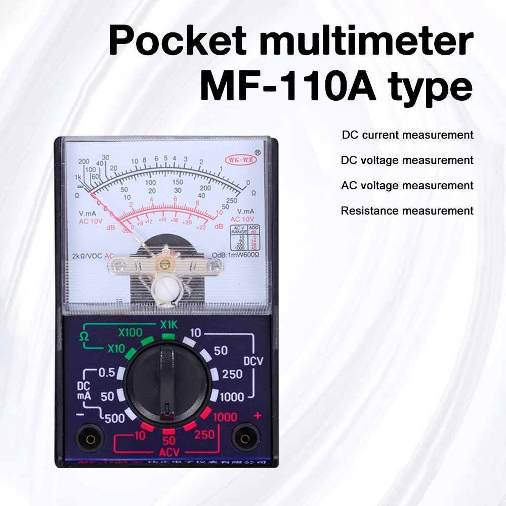 MF-110A MINI Multímetro Portátil Elétrico Multitester Amperímetro AC/DC ...