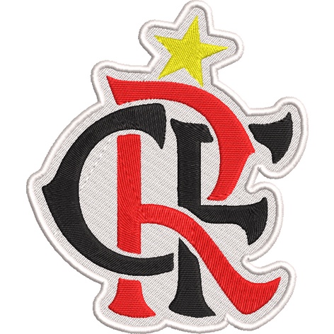 PATCH BORDADO C/ TERMO COLANTE - FLAMENGO CRF REGATA CLUBE ESCUDO ...