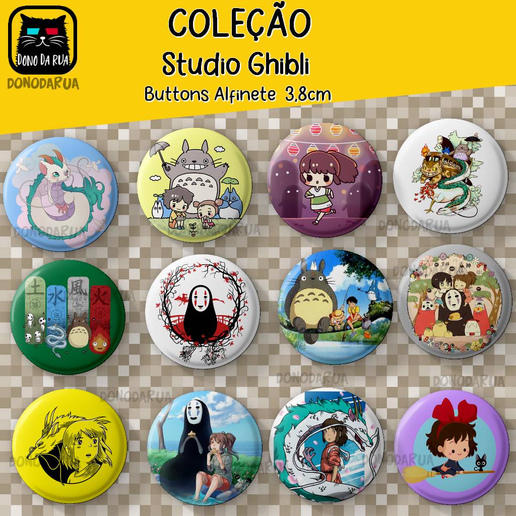 Bottons Studio Ghibli (Kiki, totoro, Chihiro) - Pin Broche Boton | Shopee Brasil