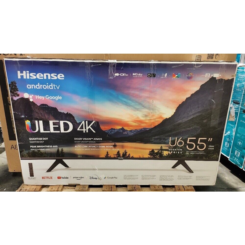 Hisense 55" Quantum ULED 4K UHD Smart Android TV / 55U6 | Shopee Brasil