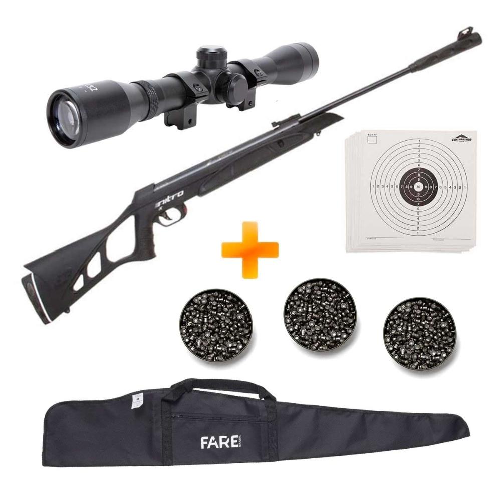 Carabina Espingarda de Pressão CBC F22 M Nitro Gás Ram X 1000 FPS 5.5mm ...