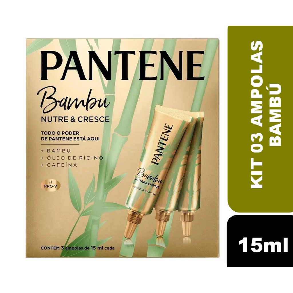 Kit Ampola Pantene Bambu 03 un - 15ml | Shopee Brasil