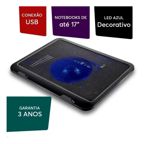 Suporte Cooler P/ Notebook 17 Slim C/ Led / Usb Multilaser | Shopee Brasil
