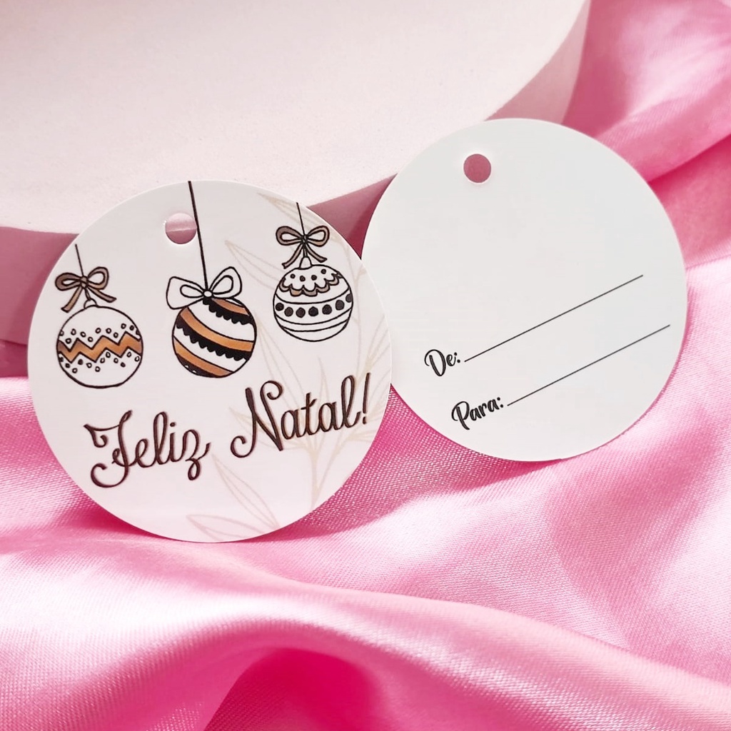 Tag Feliz Natal Redonda 6x6 - 25 unidades | Shopee Brasil