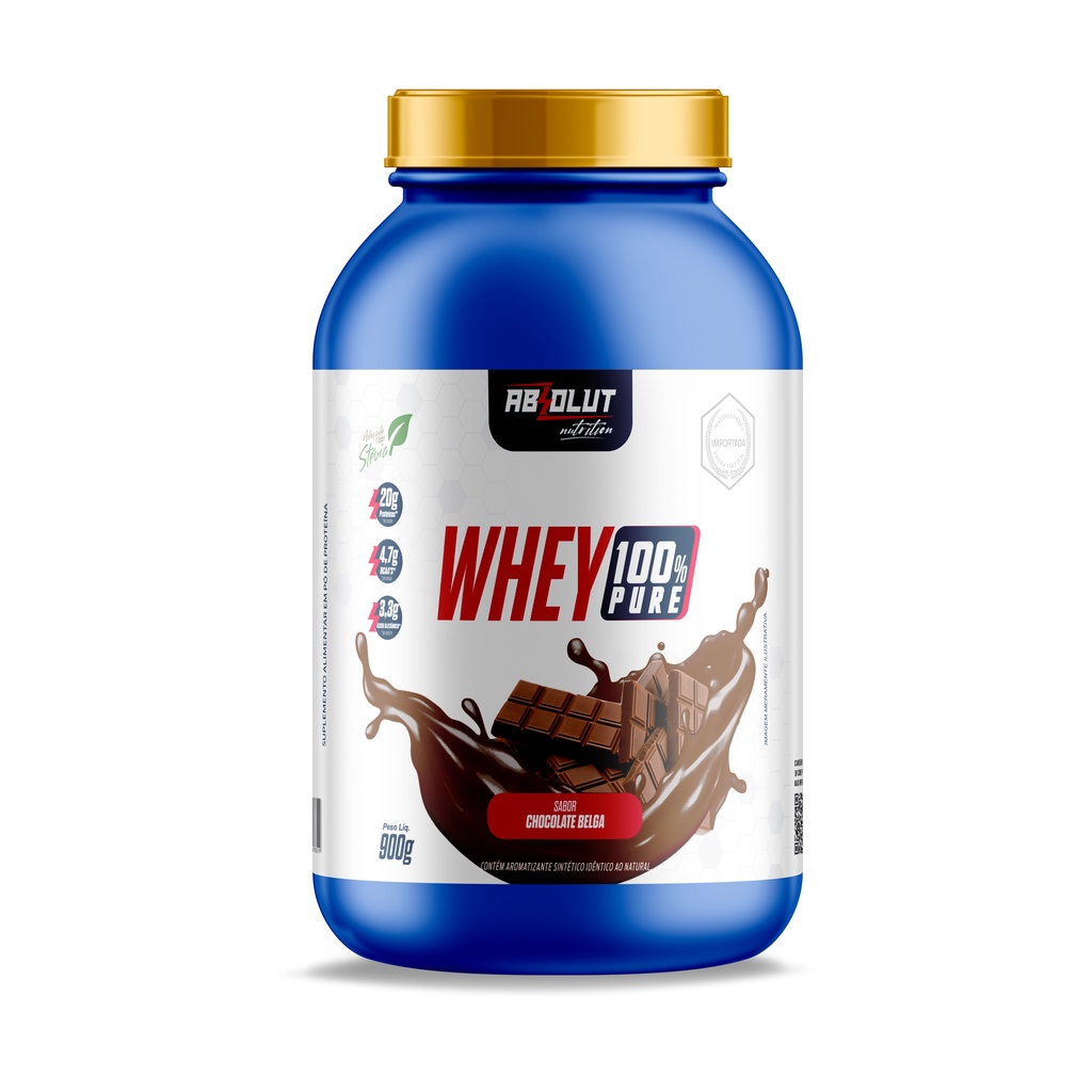 Whey Protein Concentrado 100% Pure 20gr proteína Pote 900g - Absolut Nutrition | Shopee Brasil