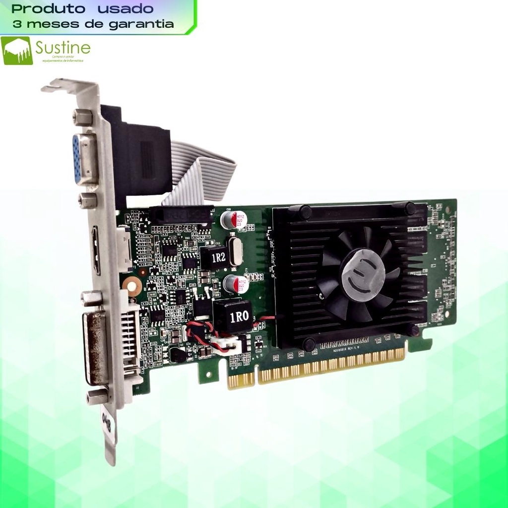 Placa de video EVGA Geforce 8400gs 1gb 64bit ddr3 pci-e x16 | Shopee Brasil