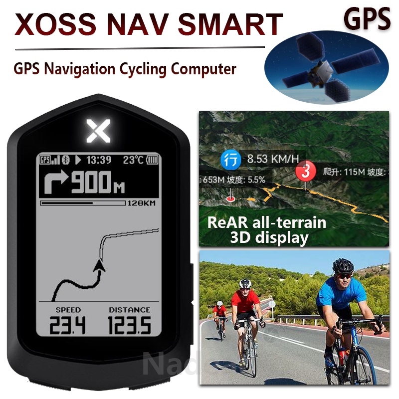 XOSS NAV Bicicleta GPS Navegação Sem Fio Inteligente GPS Computador De ...