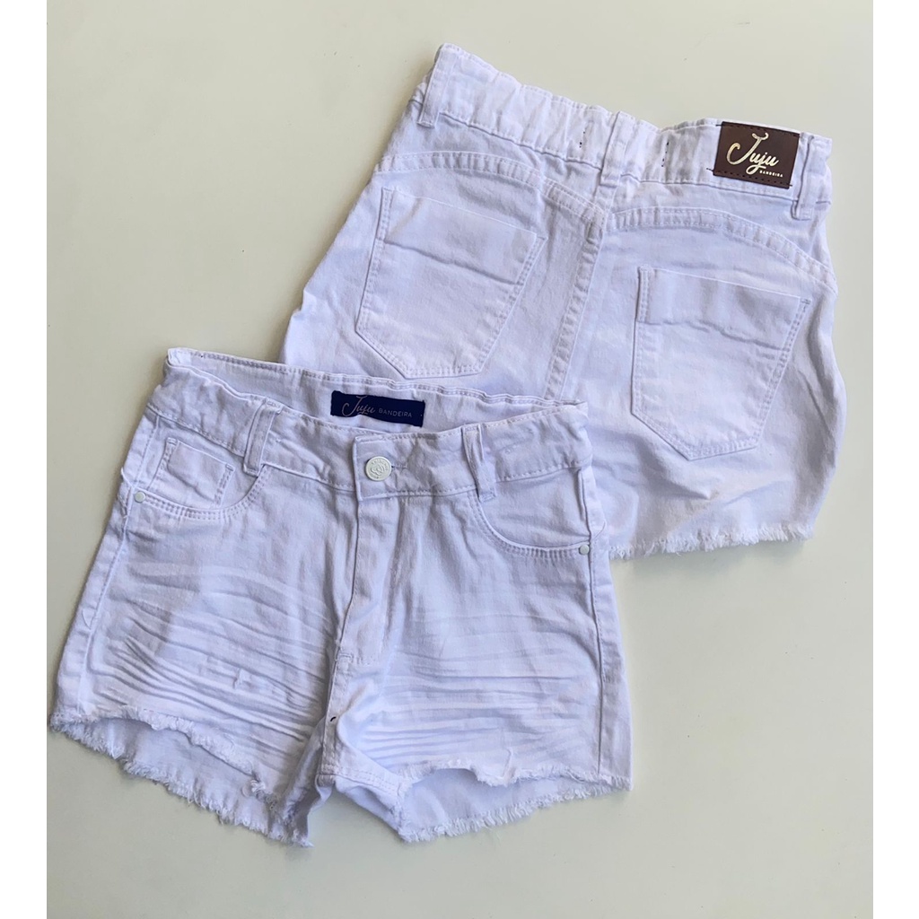 SHORTS BRANCO JUVENIL | Shopee Brasil