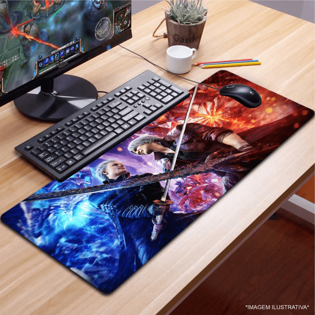 Mouse Pad Gamer 65x32 cm Estampa Devil May Cry 57 - Escorrega o Preço
