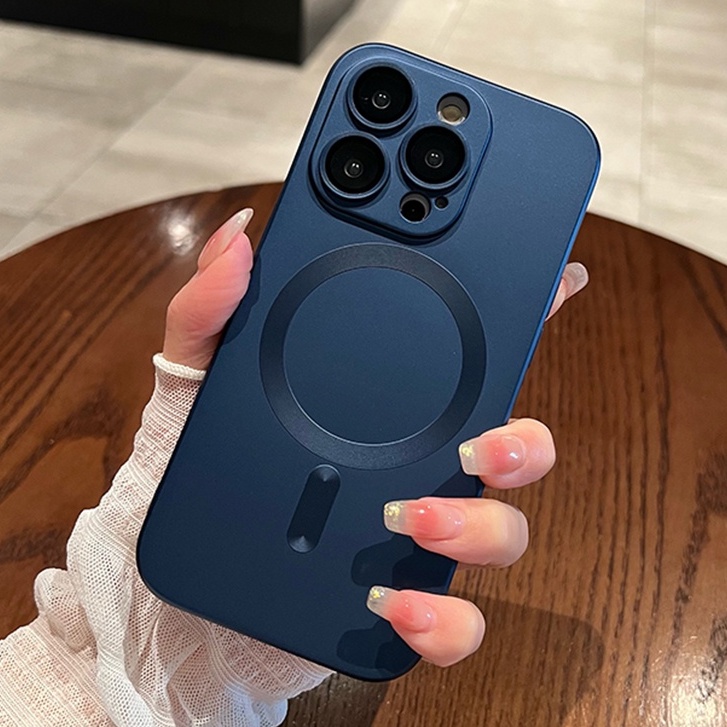 Magnético Luxuoso Para Magsafe Carregamento Sem Fio Capa De Celular iPhone 13 14 12 11 Pro Max ...