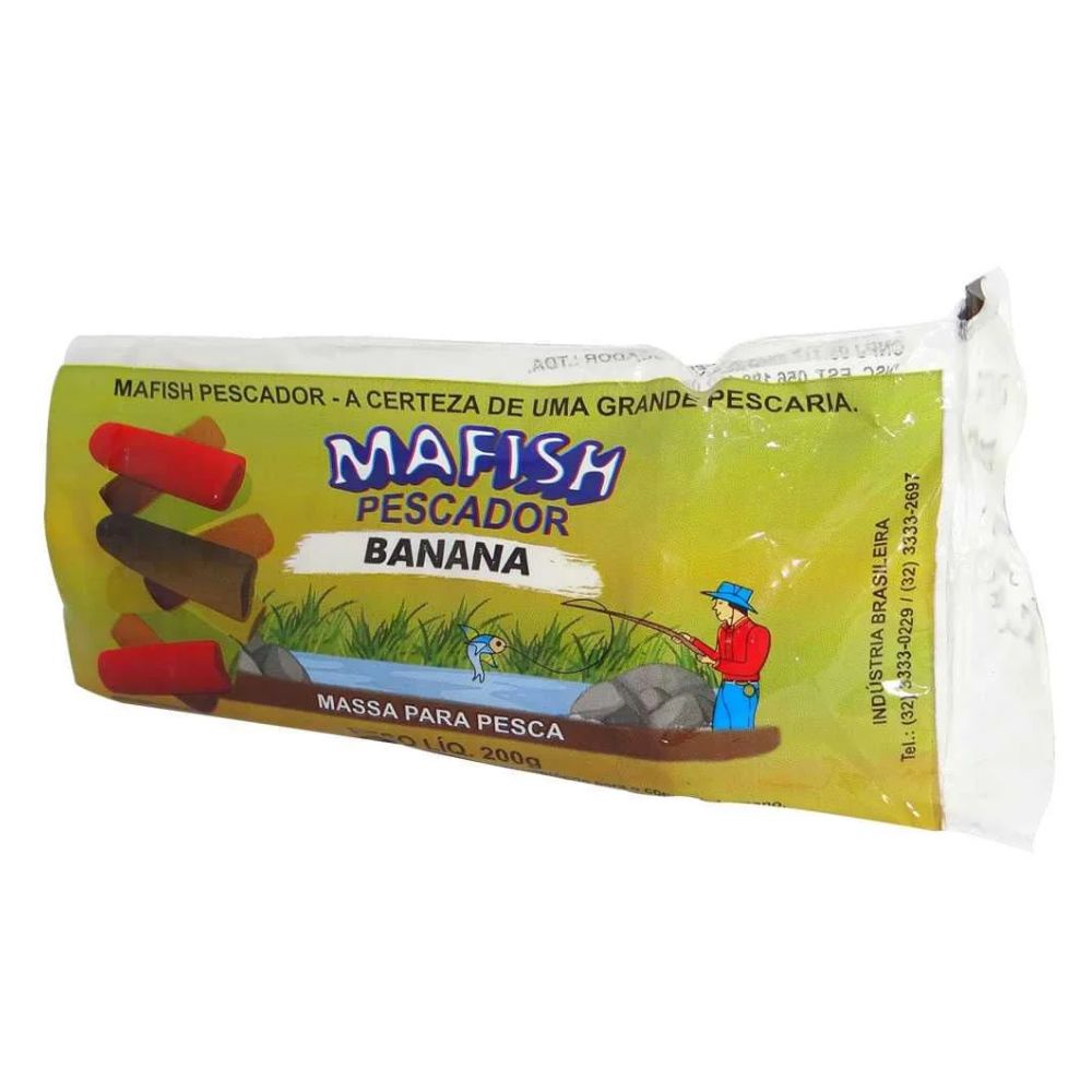 Isca Mafish Banana - Massa para pesca 200g | Shopee Brasil