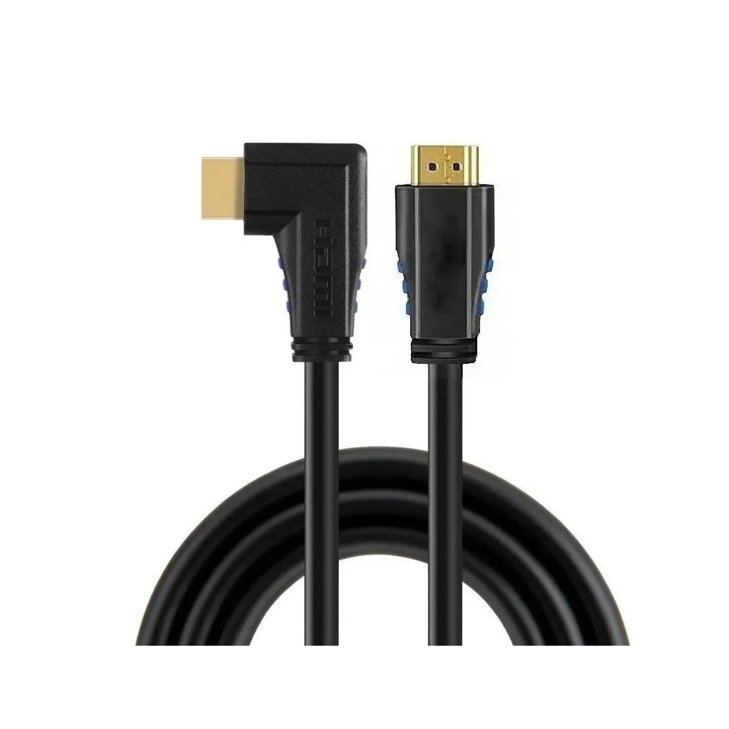 Cabo Hdmi Gold 90 Graus 2.0 4k Ultra Hd 3d 19p 2 Metros - Desconto no Preço