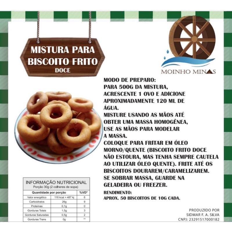 Pre Mistura para Biscoito Frito (doce) 500g | Shopee Brasil