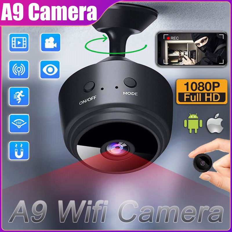Câmera Original A9 Wifi Mini 1080P HD Câmeras De Segurança De Vídeo Sem ...