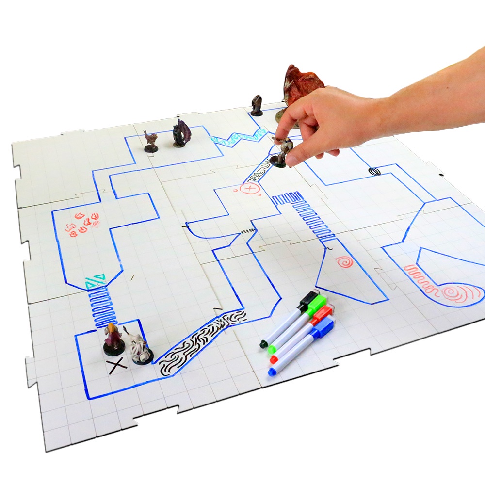 Grid de Batalha Modular Riscável 9pcs - RPG Battle Grid D&D - Basilisco ...