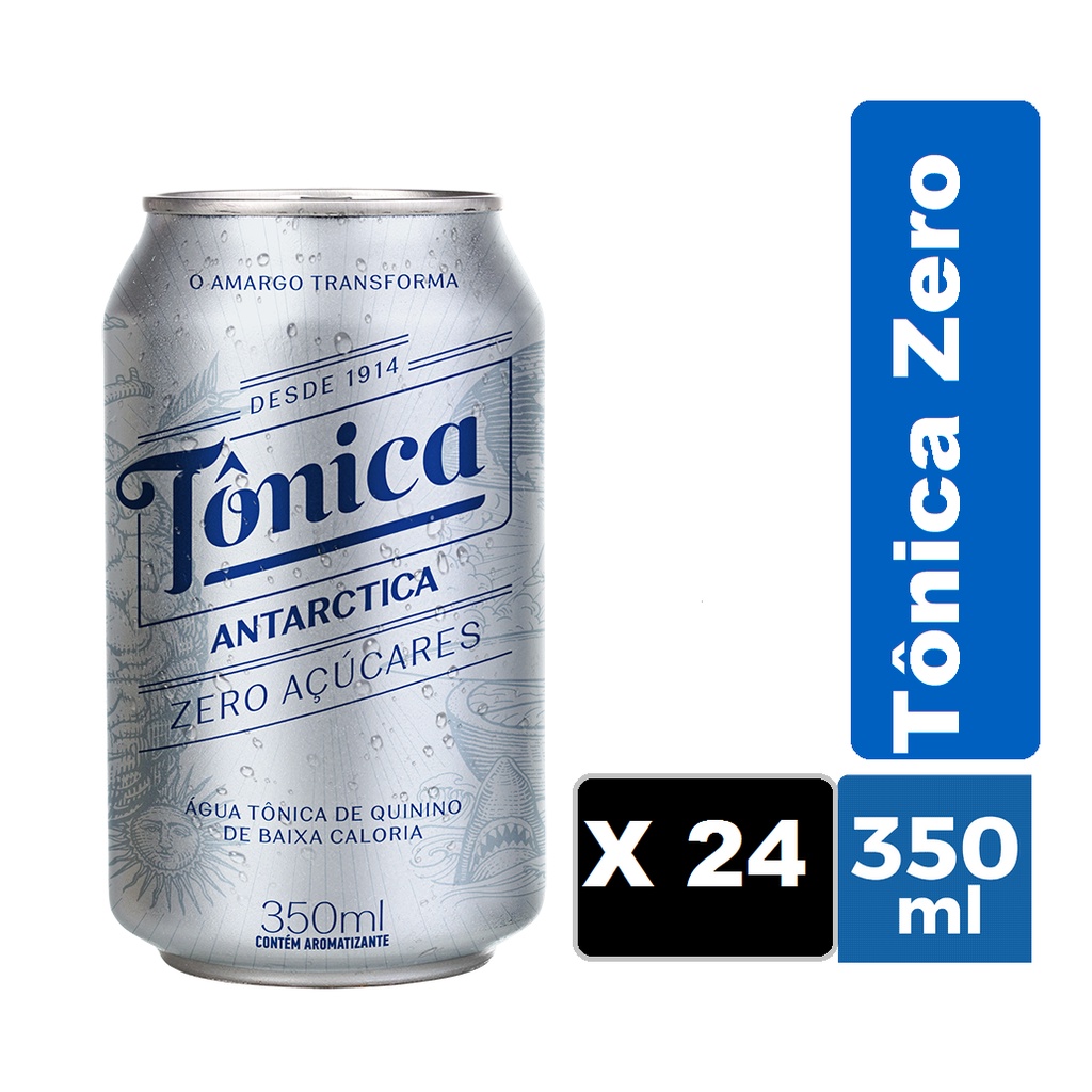 Água Tônica Antarctica Zero Lata 350 mL (Cx 24 uni.) - Escorrega o Preço