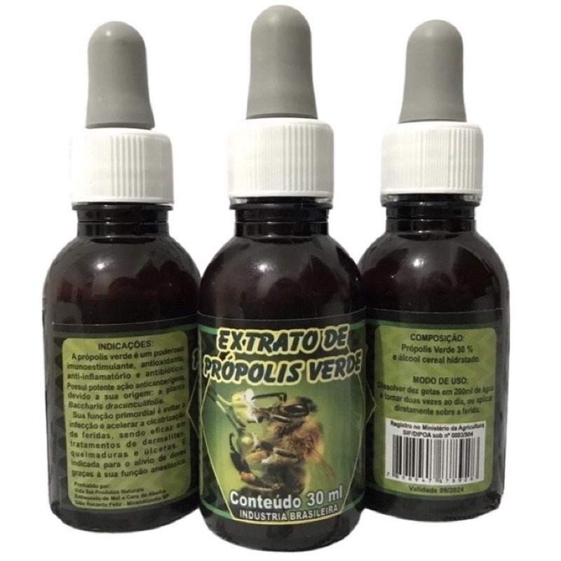 Extrato De Própolis Verde 30mL Gotas - Produtos Naturais | Shopee Brasil