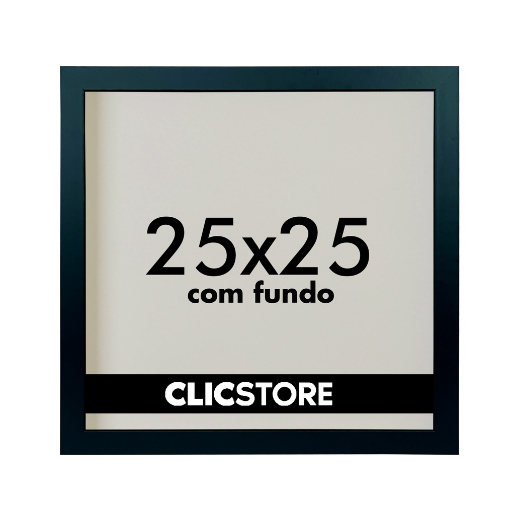 Moldura 25x25 Cm Com Fundo Sem Vidro Quadro Foto Impressão Retrato ...