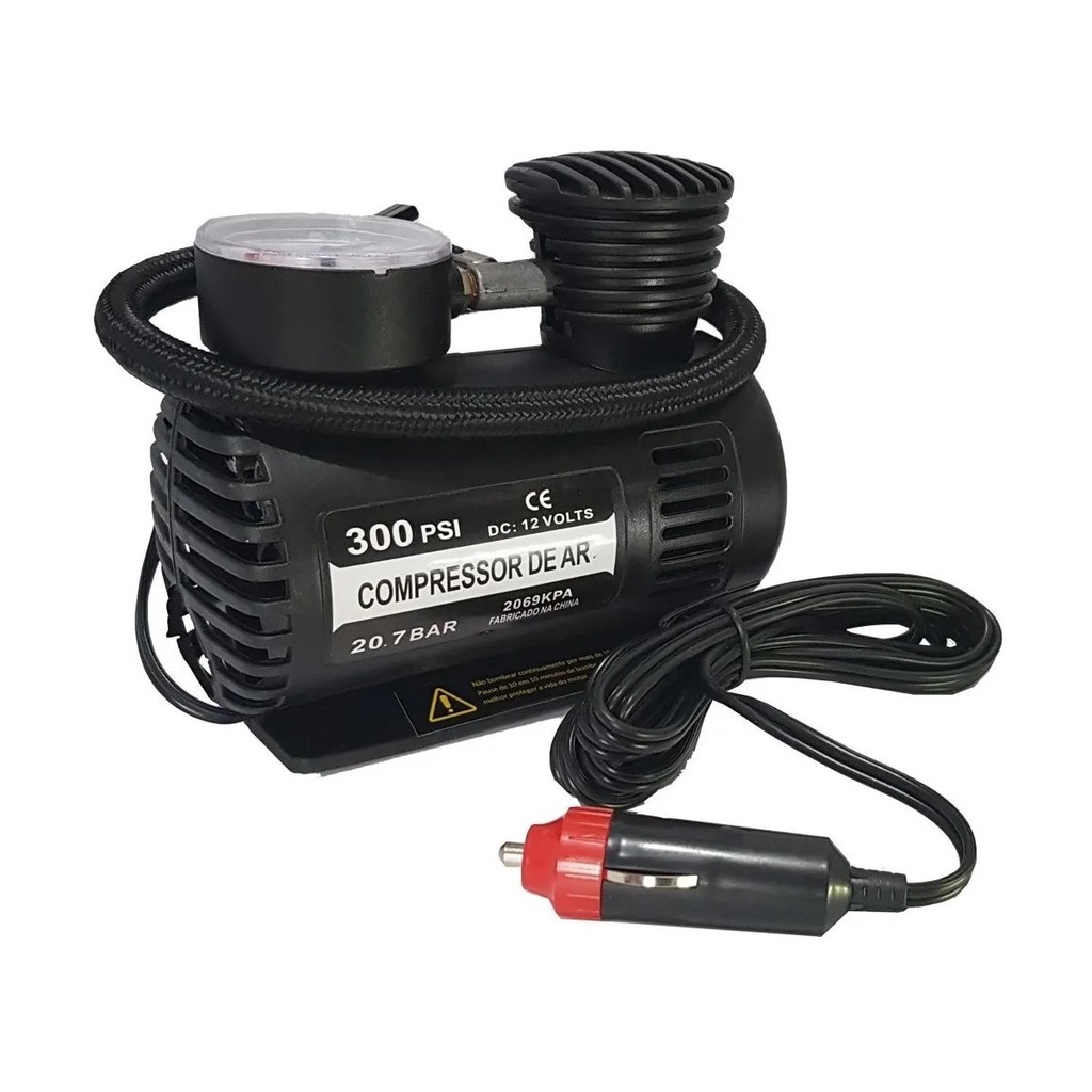 Mini Compressor De Ar Automotivo Naveg 300 PSI com 3 Bicos | Shopee Brasil