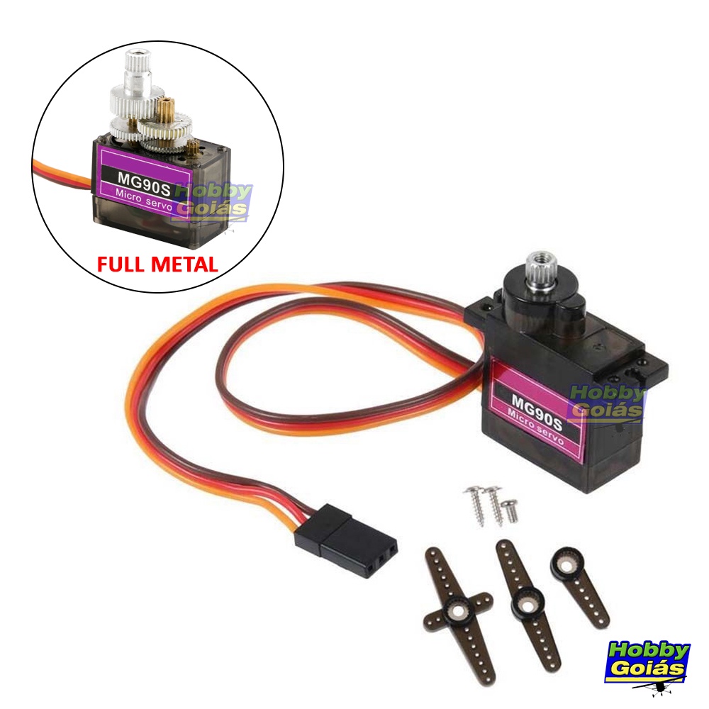 Servo 9g Mg90s Full Engrenagens de Metal | Shopee Brasil