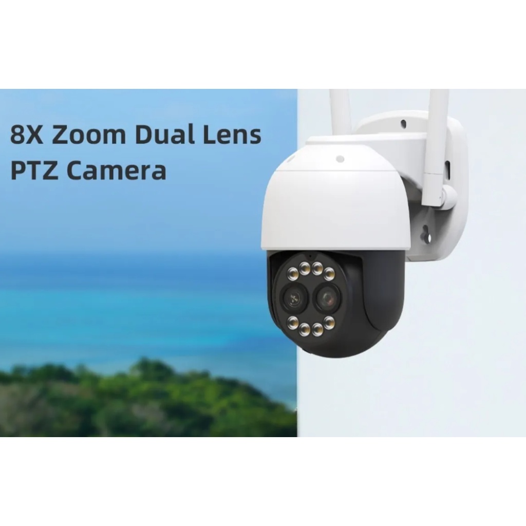 Câmera Wi-fi 4k, 4mp E Com Lente Dupla Com Zoom Ótico De 8x. | Shopee ...