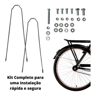 Kit Completo Paralama Inox bike aro 26 JKS Caloi, Monark | Shopee Brasil