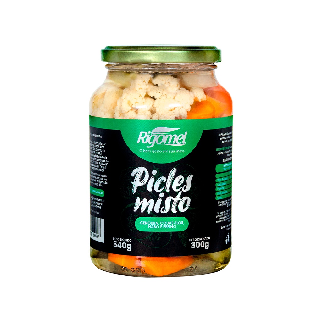 Picles Misto Tradicional em Conserva Rigomel 300g | Shopee Brasil