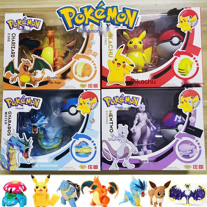 Pokémon Pikachu Figura De Ação Presente De Brinquedo Infantil Super ...
