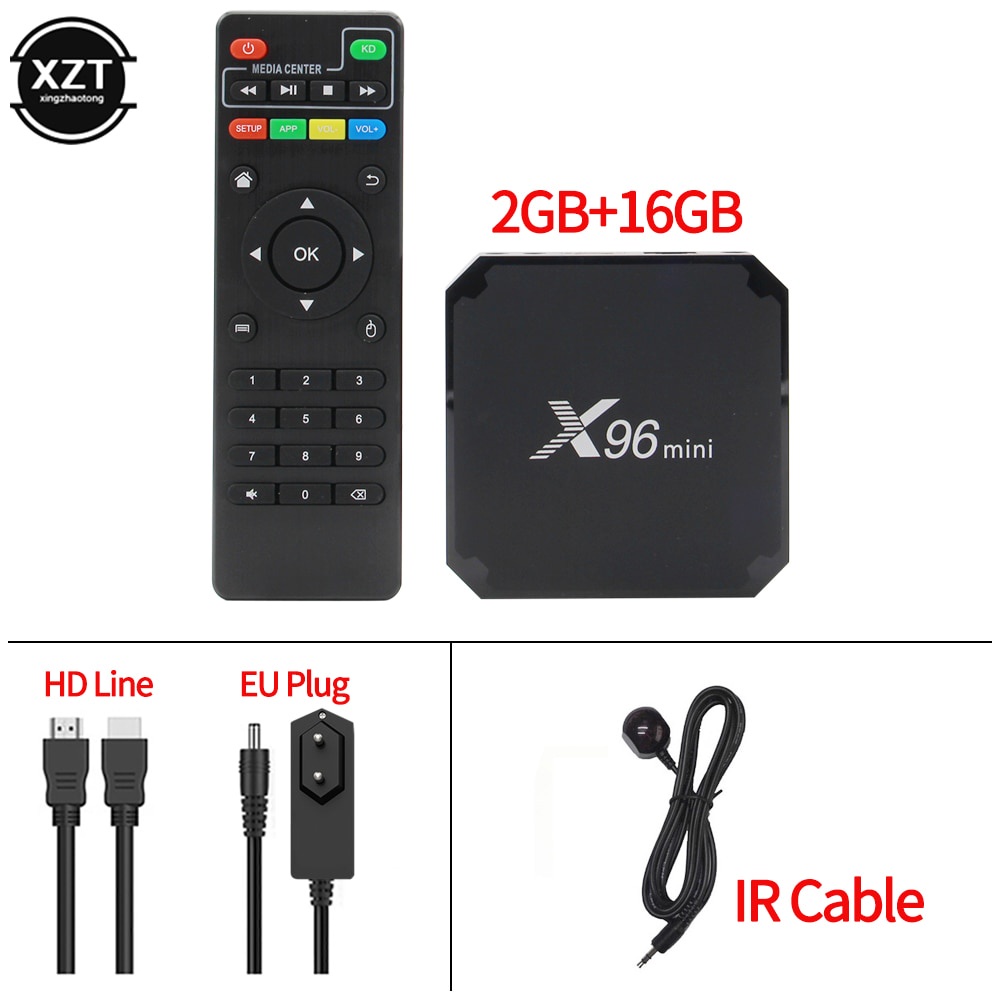 Novo X96 mini Android 11.1 Caixa Smart TV Amlogic S905W Quad Core 2GB ...