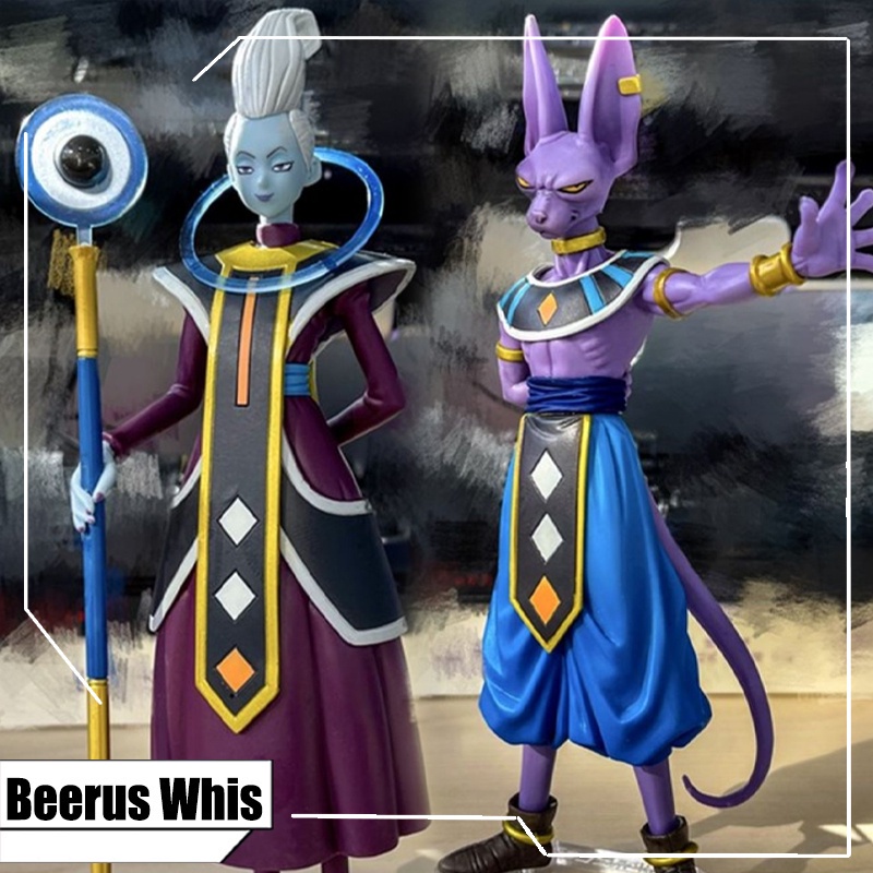2 pcs/Conjunto Anime Dragon Ball Beerus Figura Deuses Da Destruição Dxf ...
