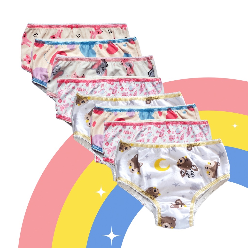 KIT COM 8 Calcinhas Infantojuvenil | Calcinha Infantil Plus Size ...