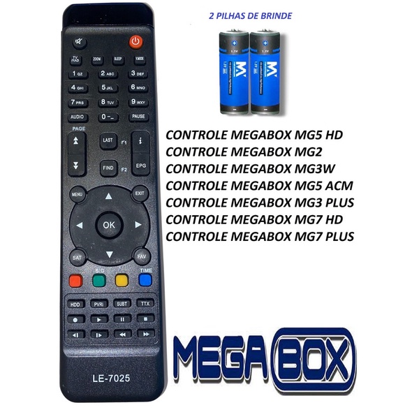 CONTROLE MEGABOX MG5 MG3 MG7 MG2 HD PLUS PRONTA ENTREGA | Shopee Brasil