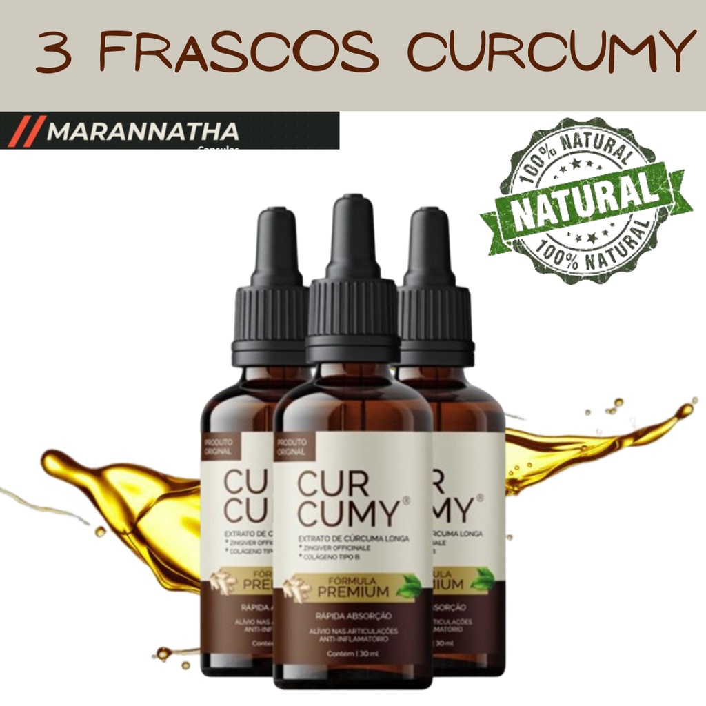 Curcumy Original Nova Fórmula Dores Nas Articulações 30ml - Corre Que ...