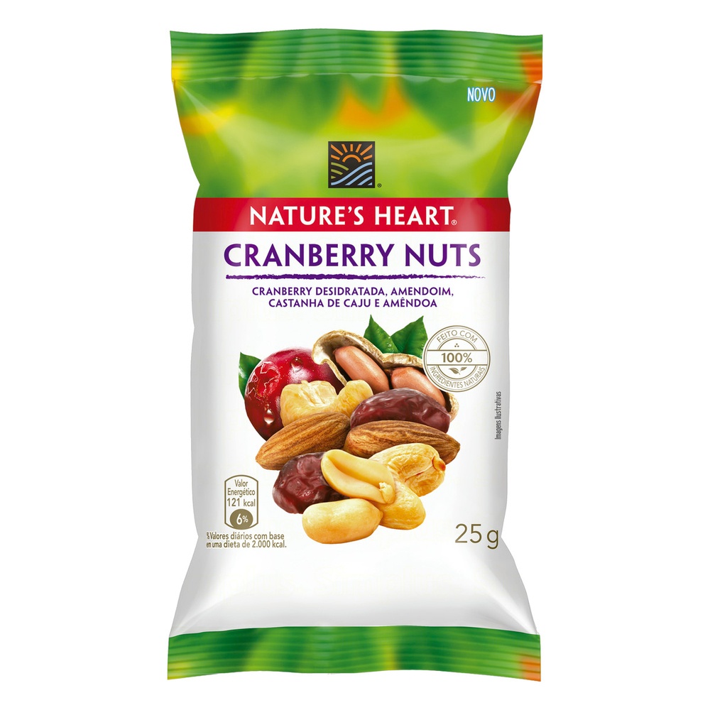 SNACK NATURES HEART CRANBERRY NUTS 25G | Shopee Brasil