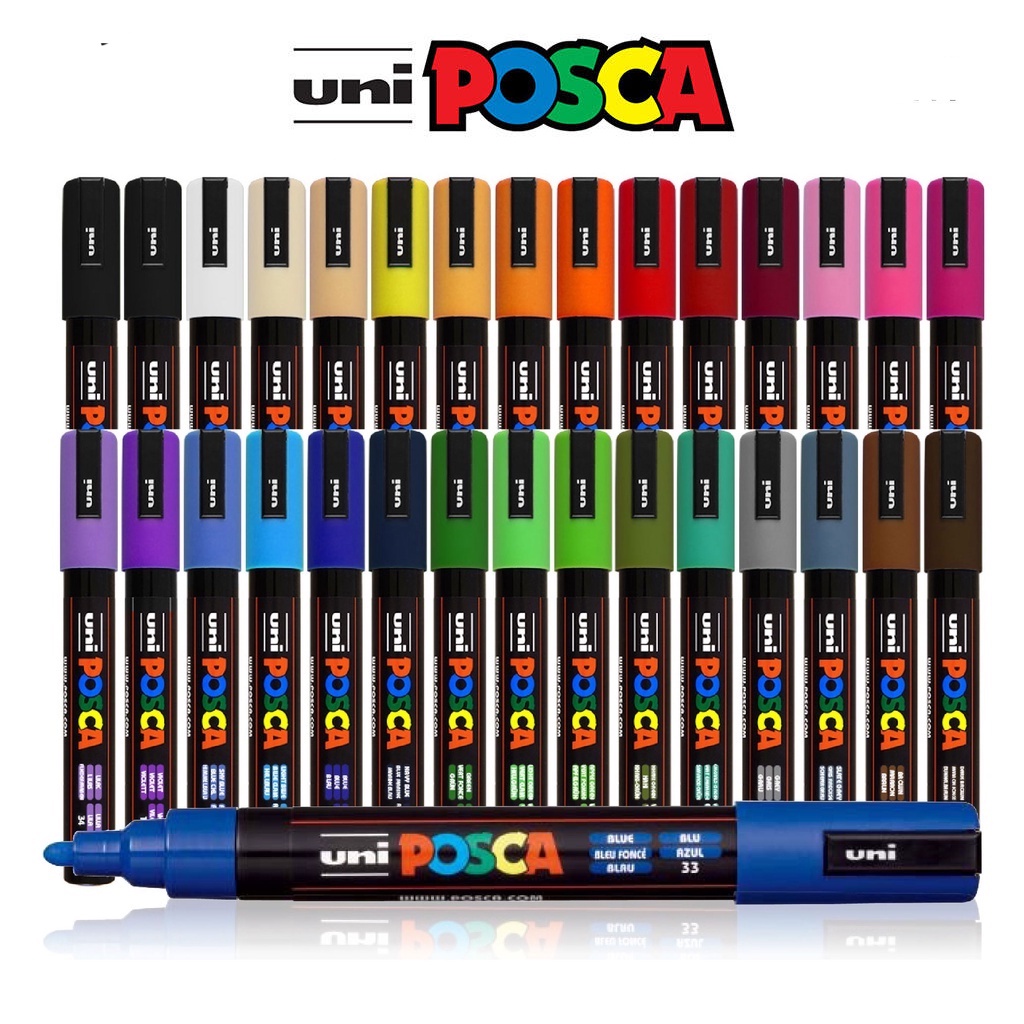 UNI POSCA Caneta Marcadora PC- 5m pc 3m 1m Poster Material De Arte ...