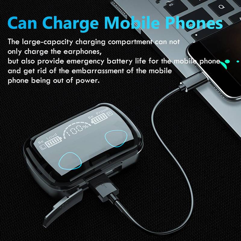 M10 F9 5c Tws Fone De Ouvido Sem Fio Bluetooth 5 1 2000mah Stereo
