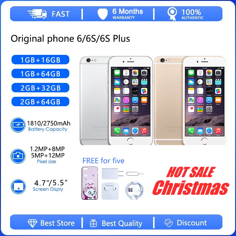 Telefone Inteligente Original Usado iPhone 6/6S Plus Desbloqueio De Fábrica , 99 % Novo Celular ...