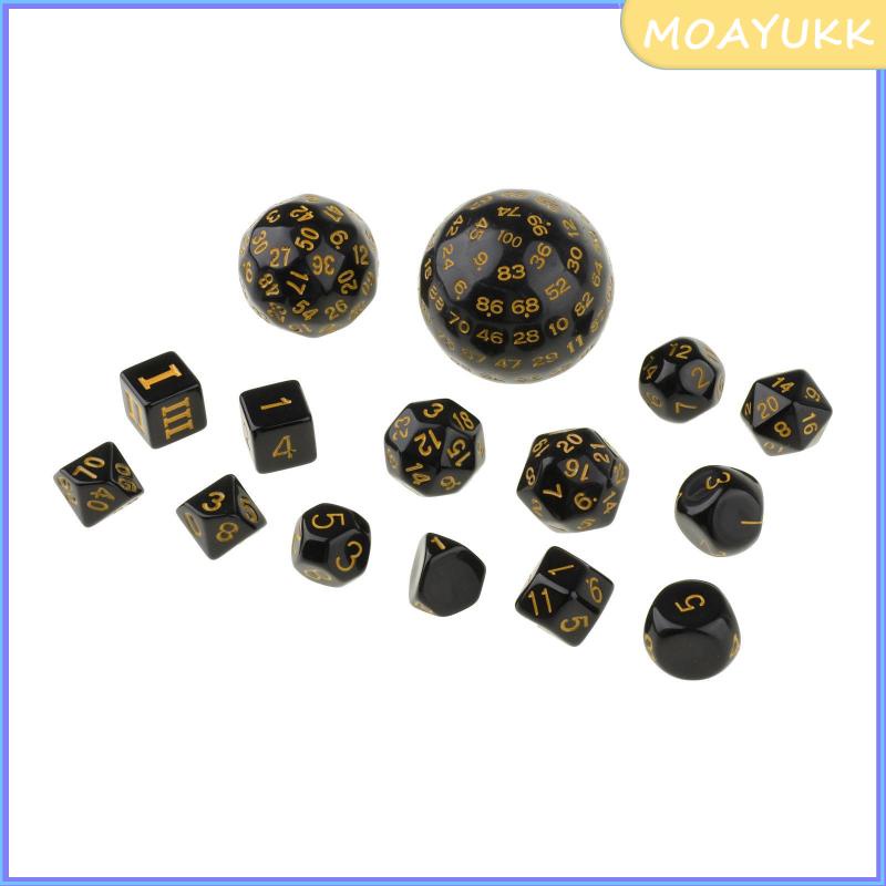 Dados De Poliédricos Com 15 Peças Rpg Conjunto De Dados De Jogos Rpg ...