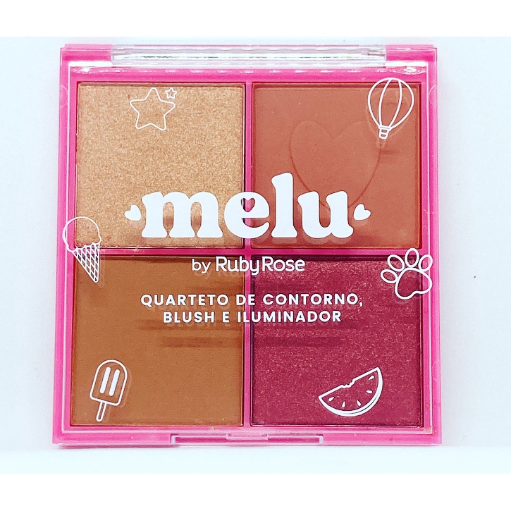 Paleta de Contorno, Blush e Iluminador Melu Ruby Rose | Shopee Brasil